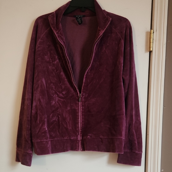 GAP | Jackets & Coats | Gap Deep Purple Velour Bomber Jacket | Poshmark